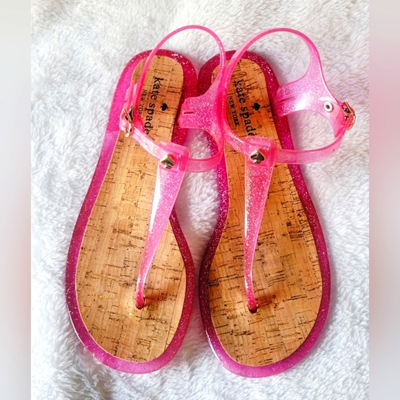 kate spade | Shoes | Kate Spade Pink Sandals With Cork Sole | Poshmark